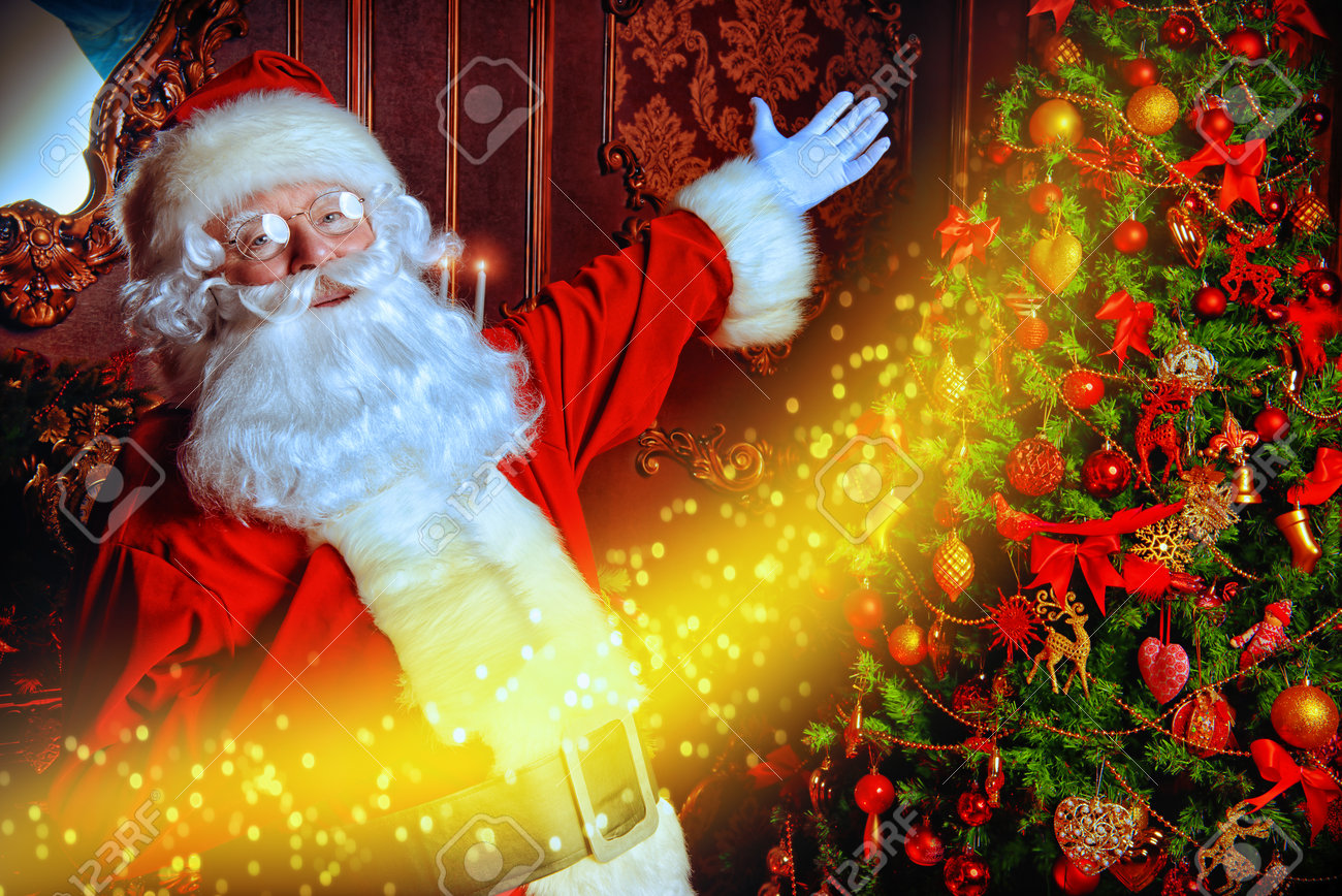 Merry christmas with santa claus store