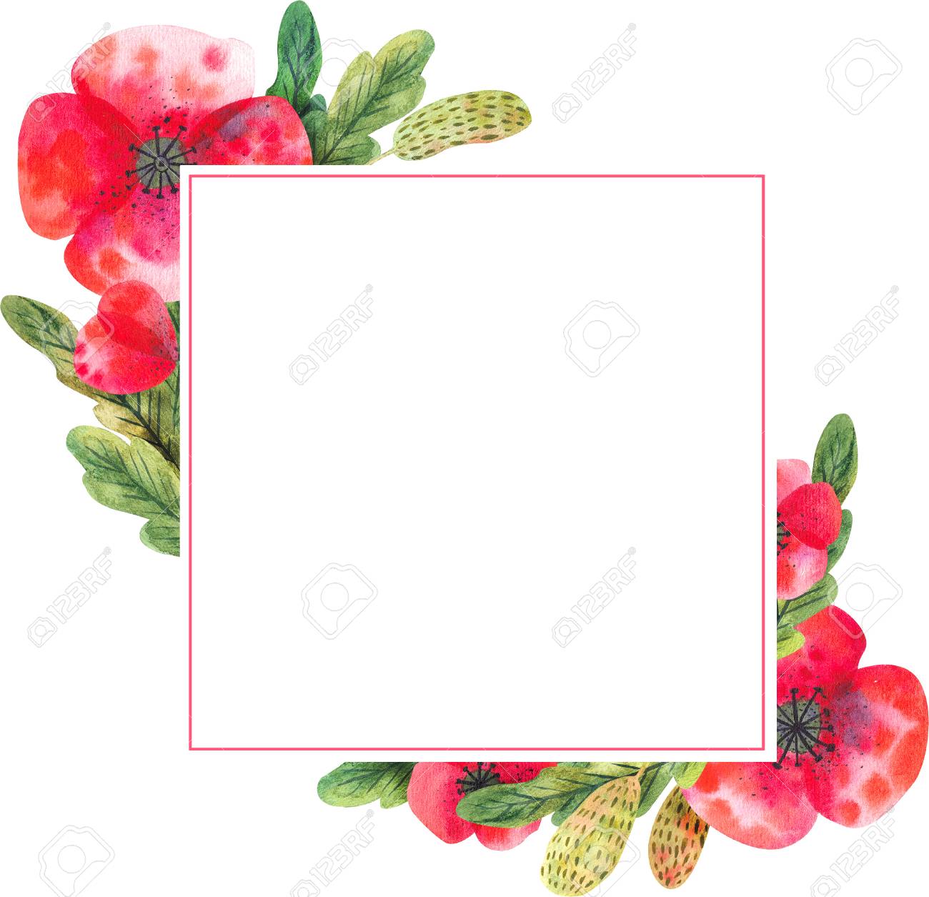 square flower borders