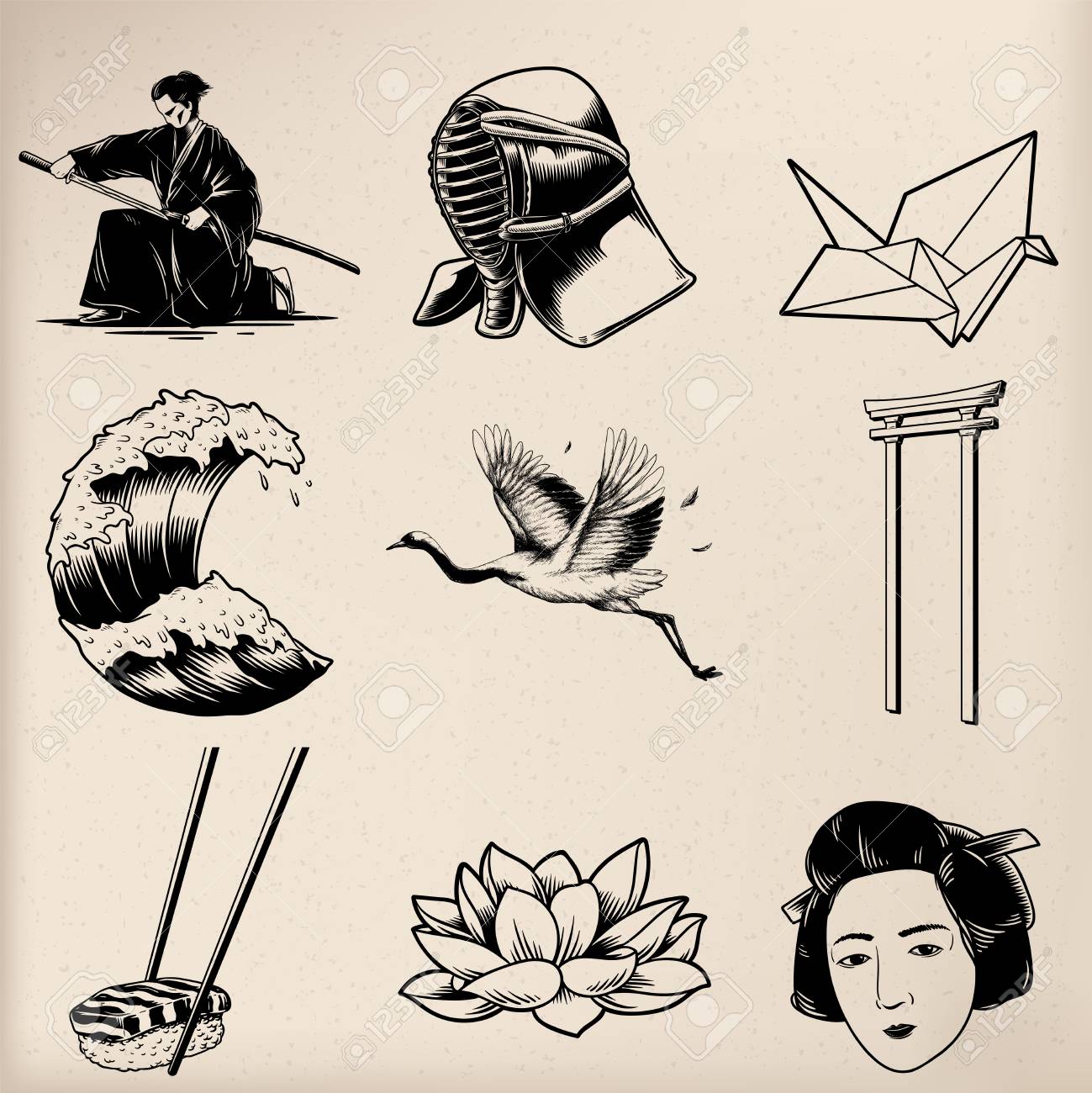 Japanese Tradition Style Drawings 95598310