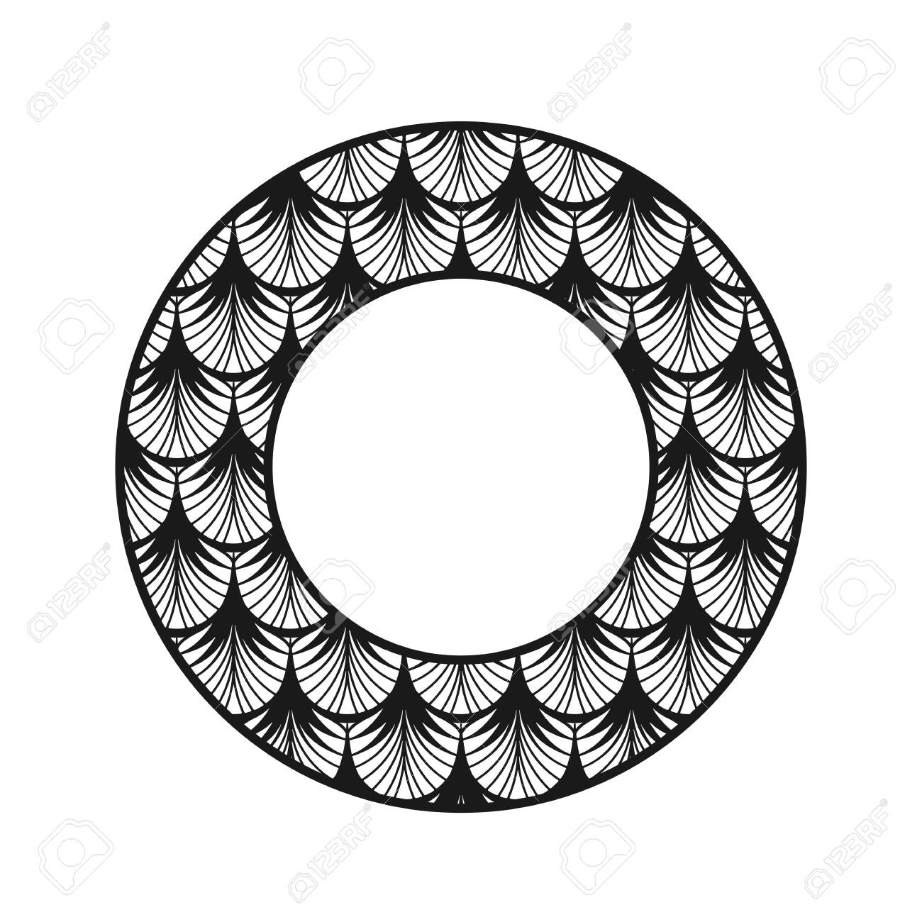 art deco pattern circle