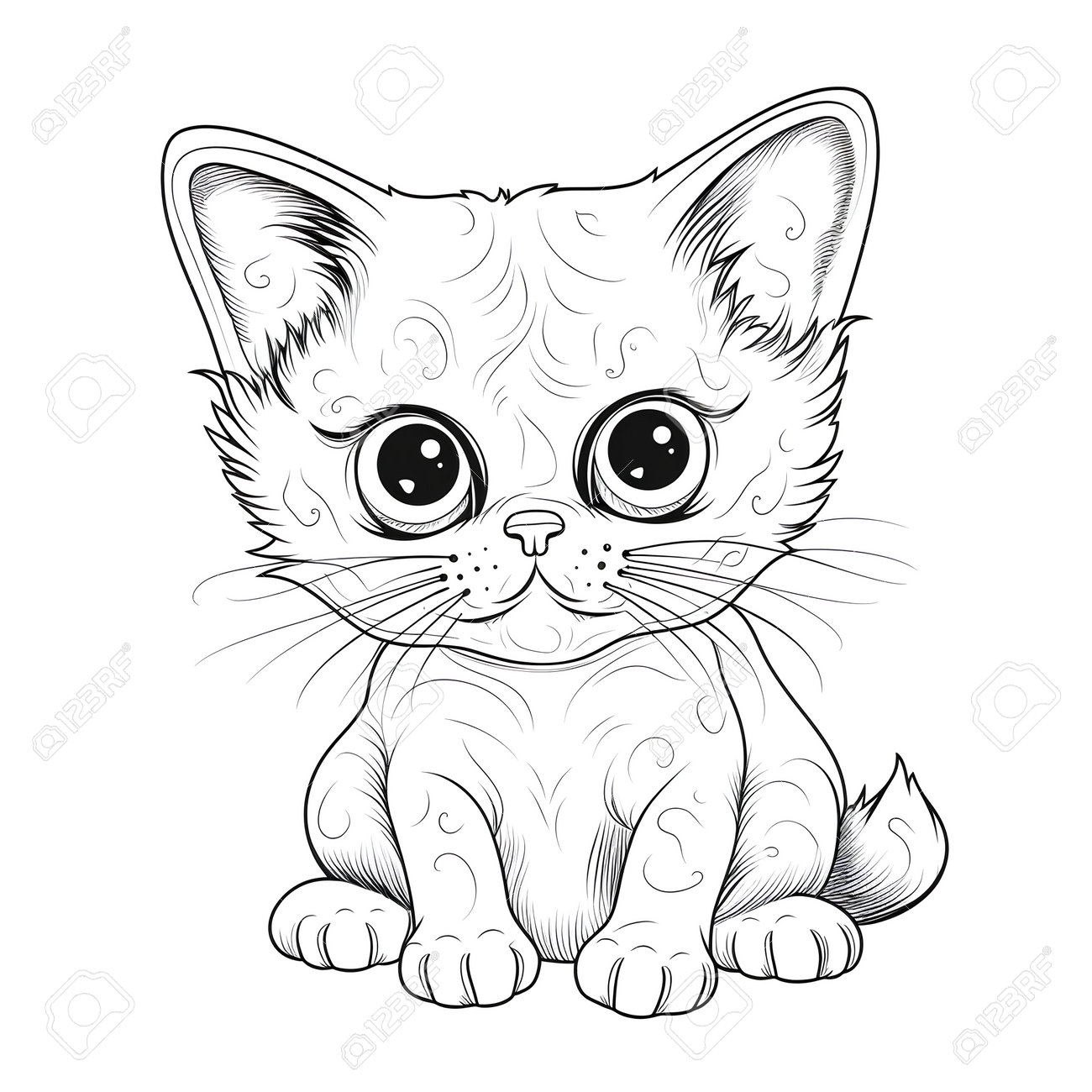 big eyed animal coloring pages