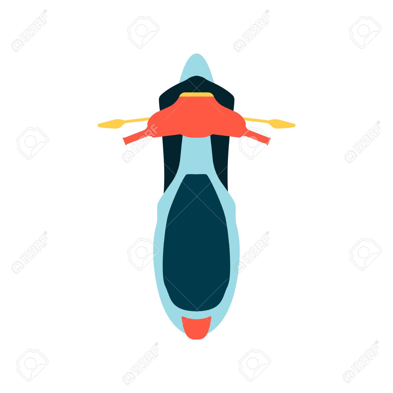 motorcycle vector top view