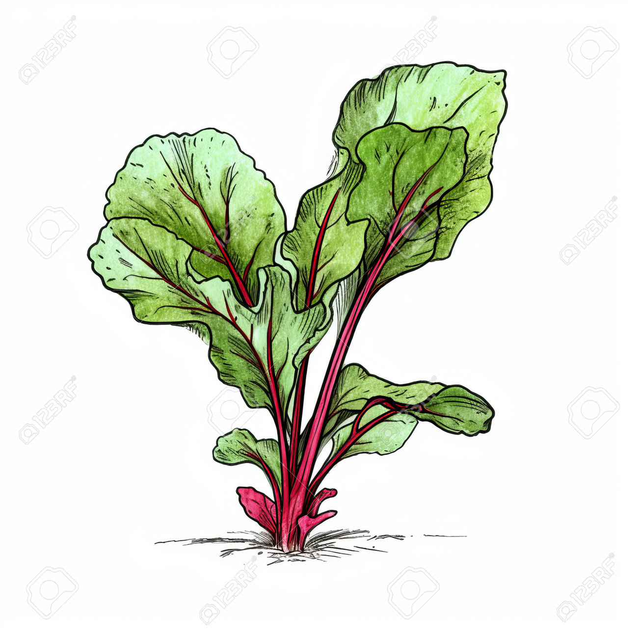 beetroot drawing shading