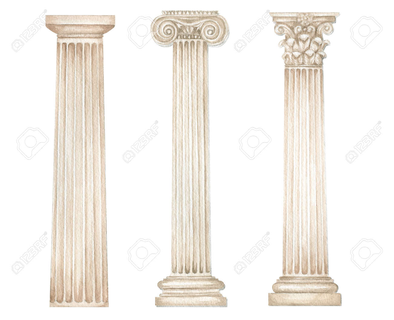 ionic greek column drawing