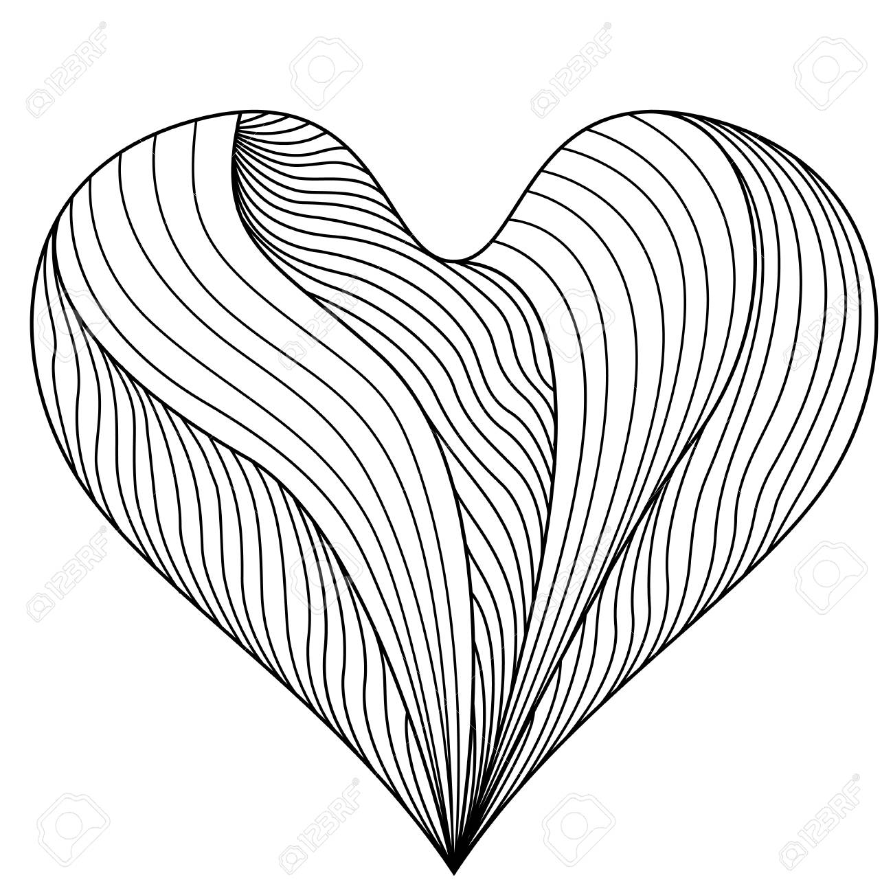 decorative heart coloring pages