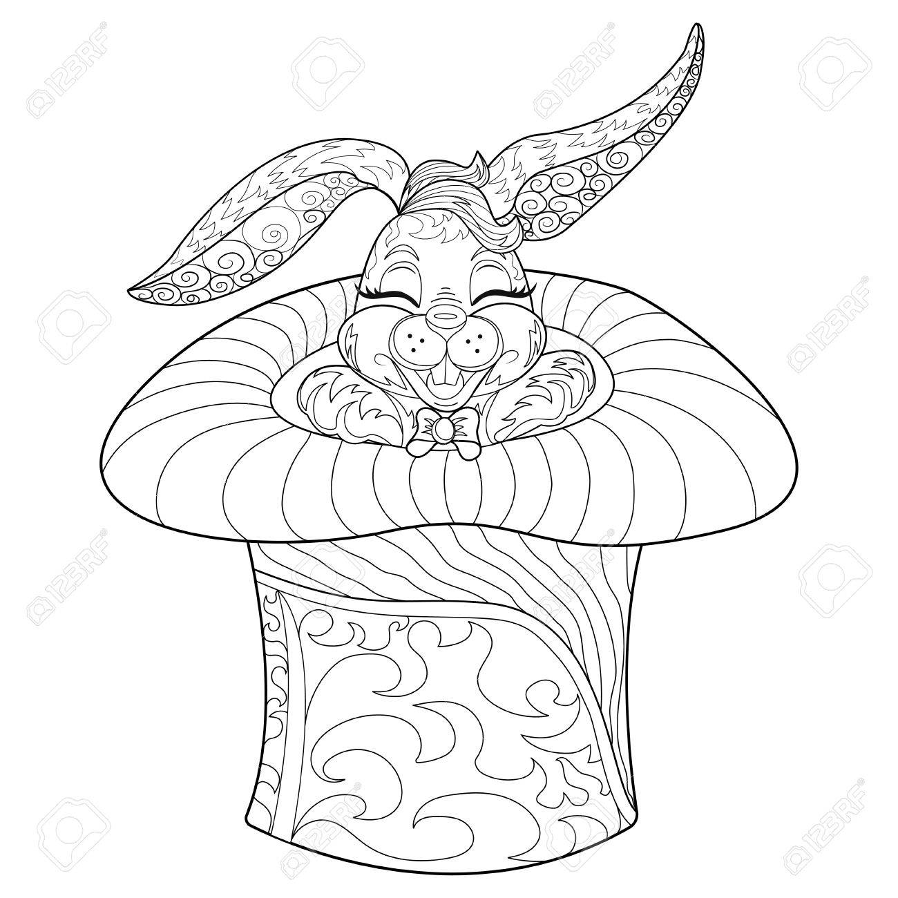 alice in wonderland coloring pages rabbit