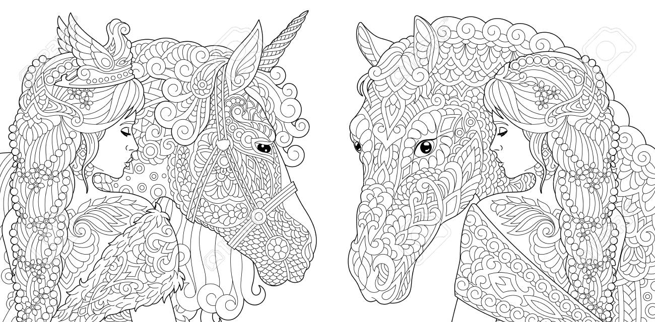 fantasy unicorn coloring pages