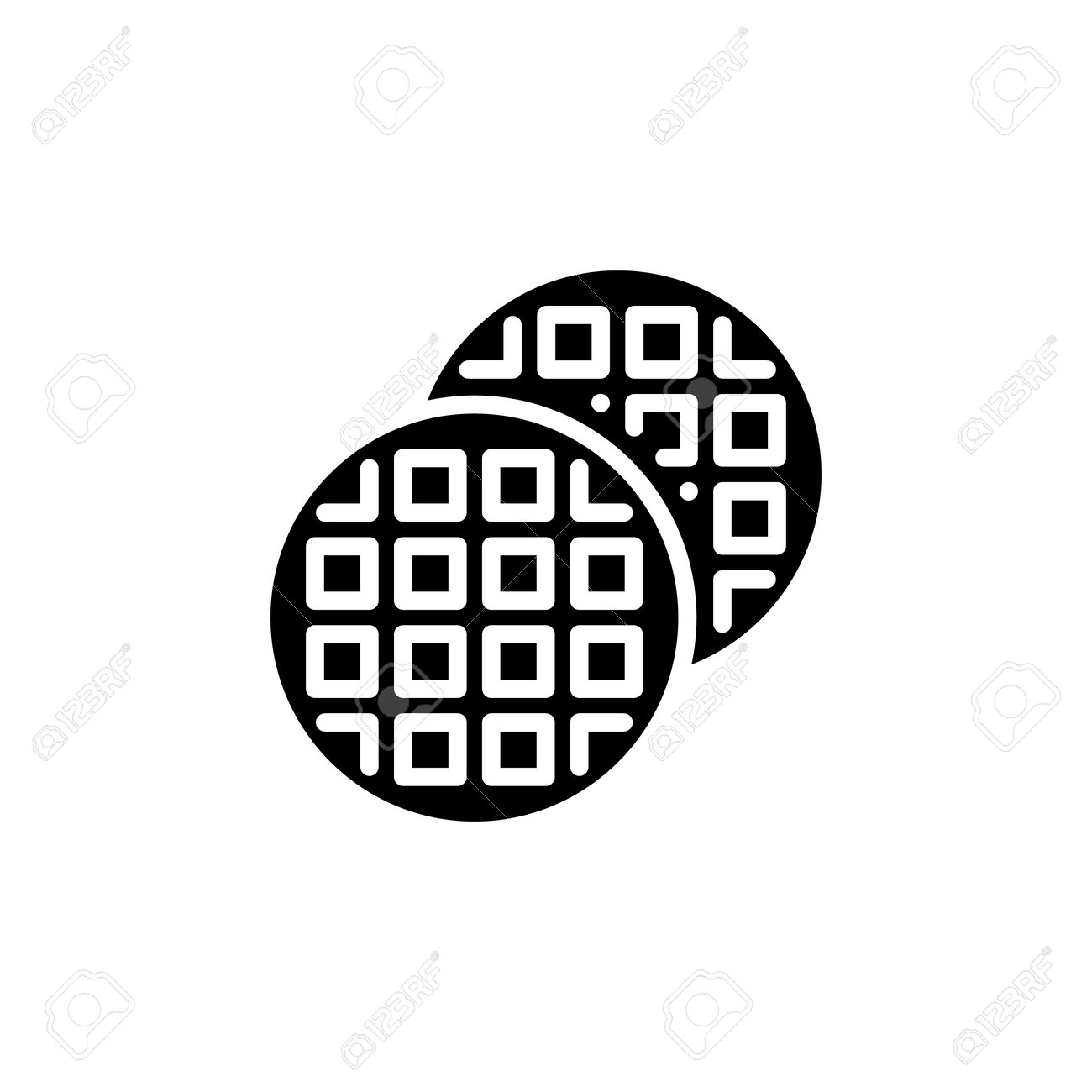 waffle icon vector