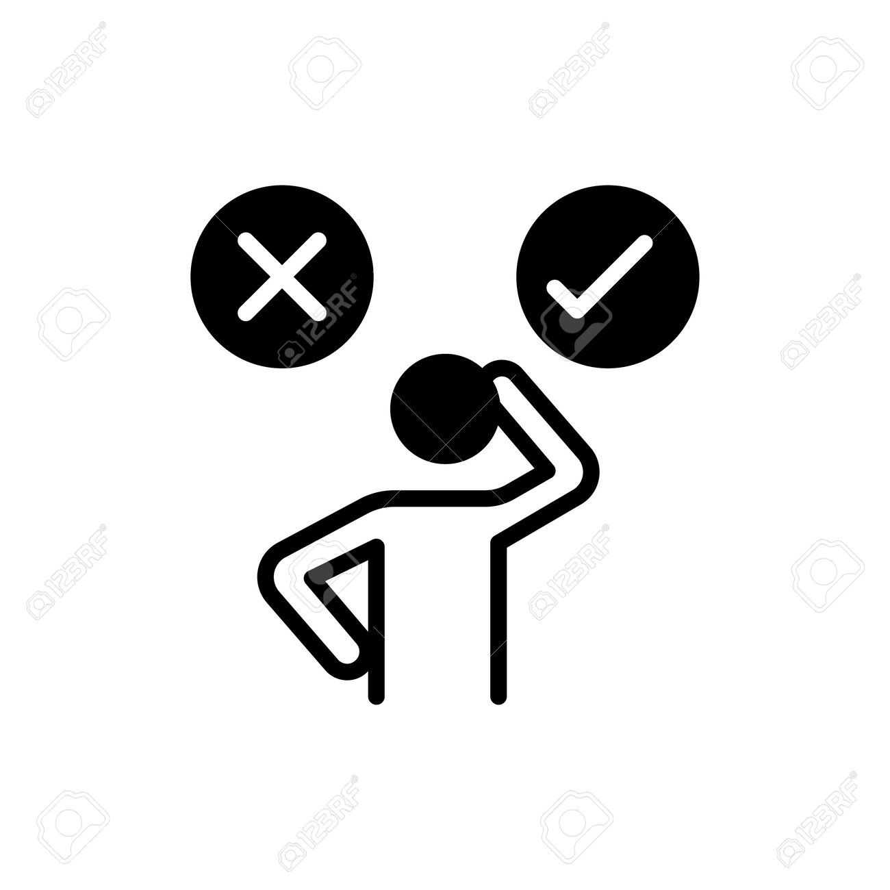 decision icon vector