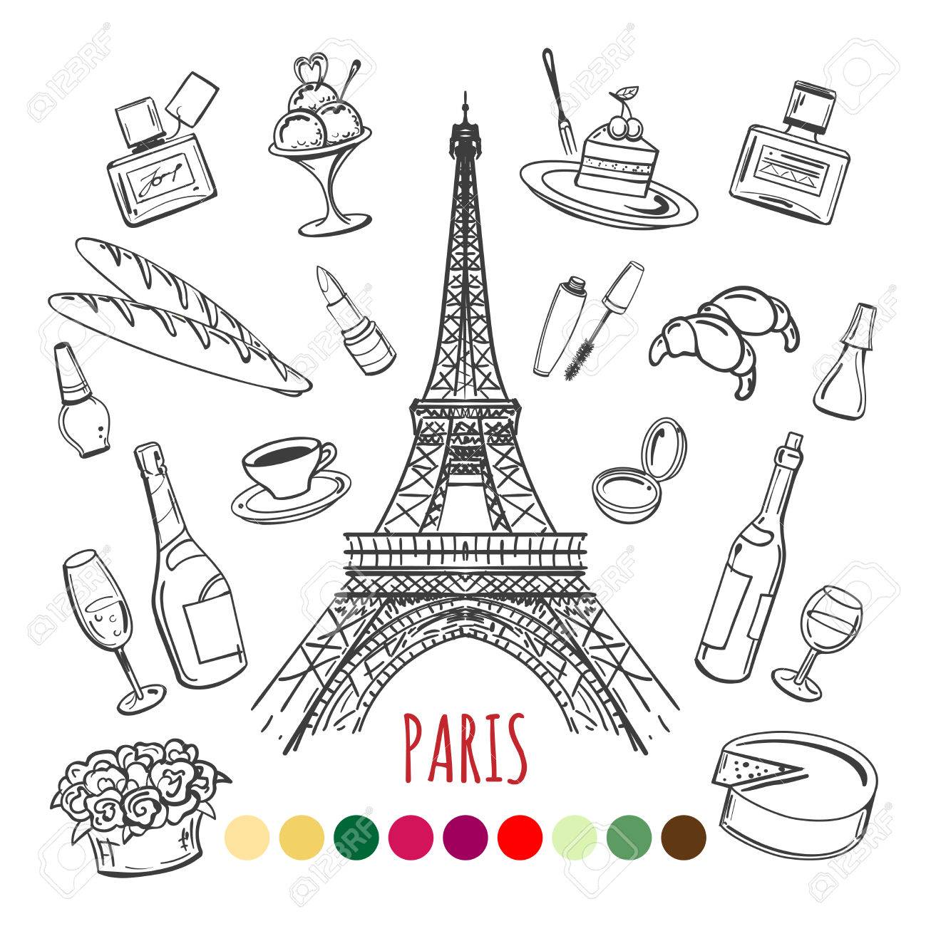 paris coloring sheets
