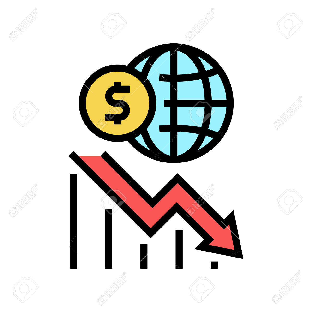 economic icon vector