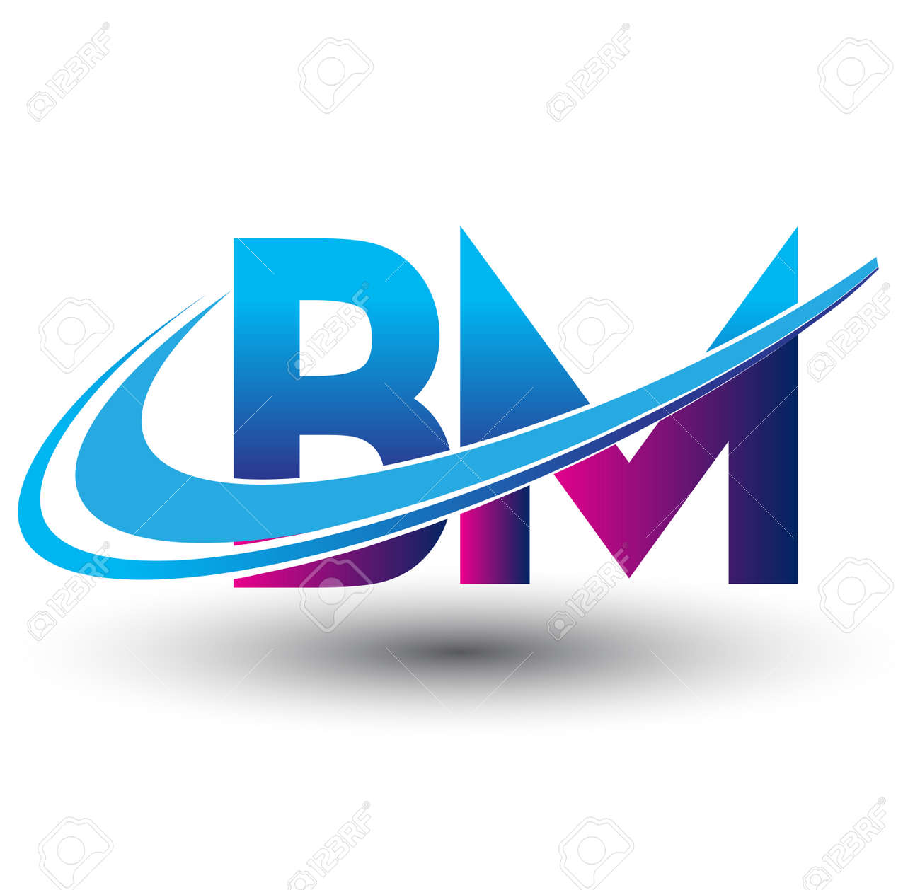 bm logo design illustrator